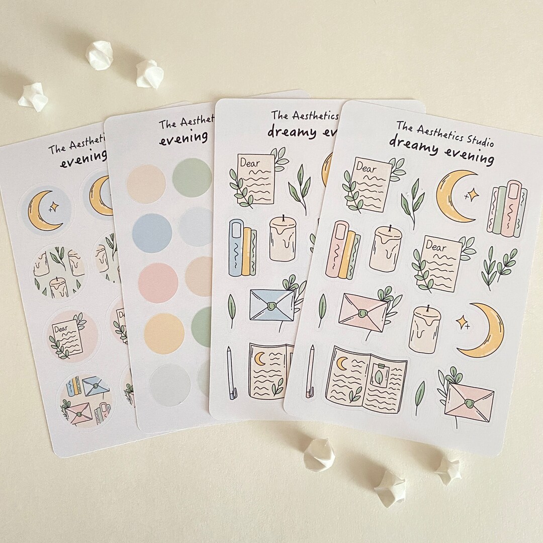 Dreamy Evening Sticker Sheet Bullet Journal Stickers,planner Stickers ...