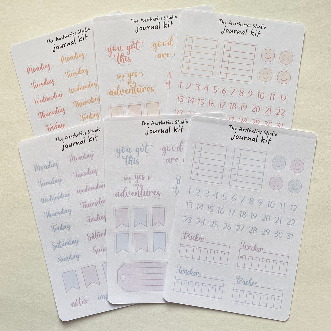 Bullet Journal Kit Sticker Sheet Bullet Journal Stickers, Planner ...