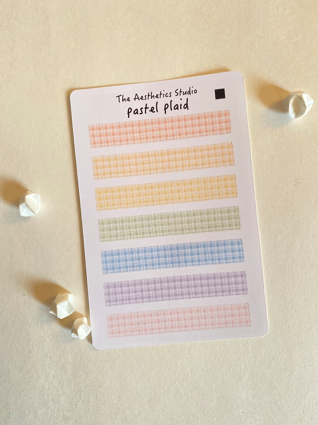 Plaster Plaid Sticker Sheet - Bullet Journal Happy, Planner Stickers ...