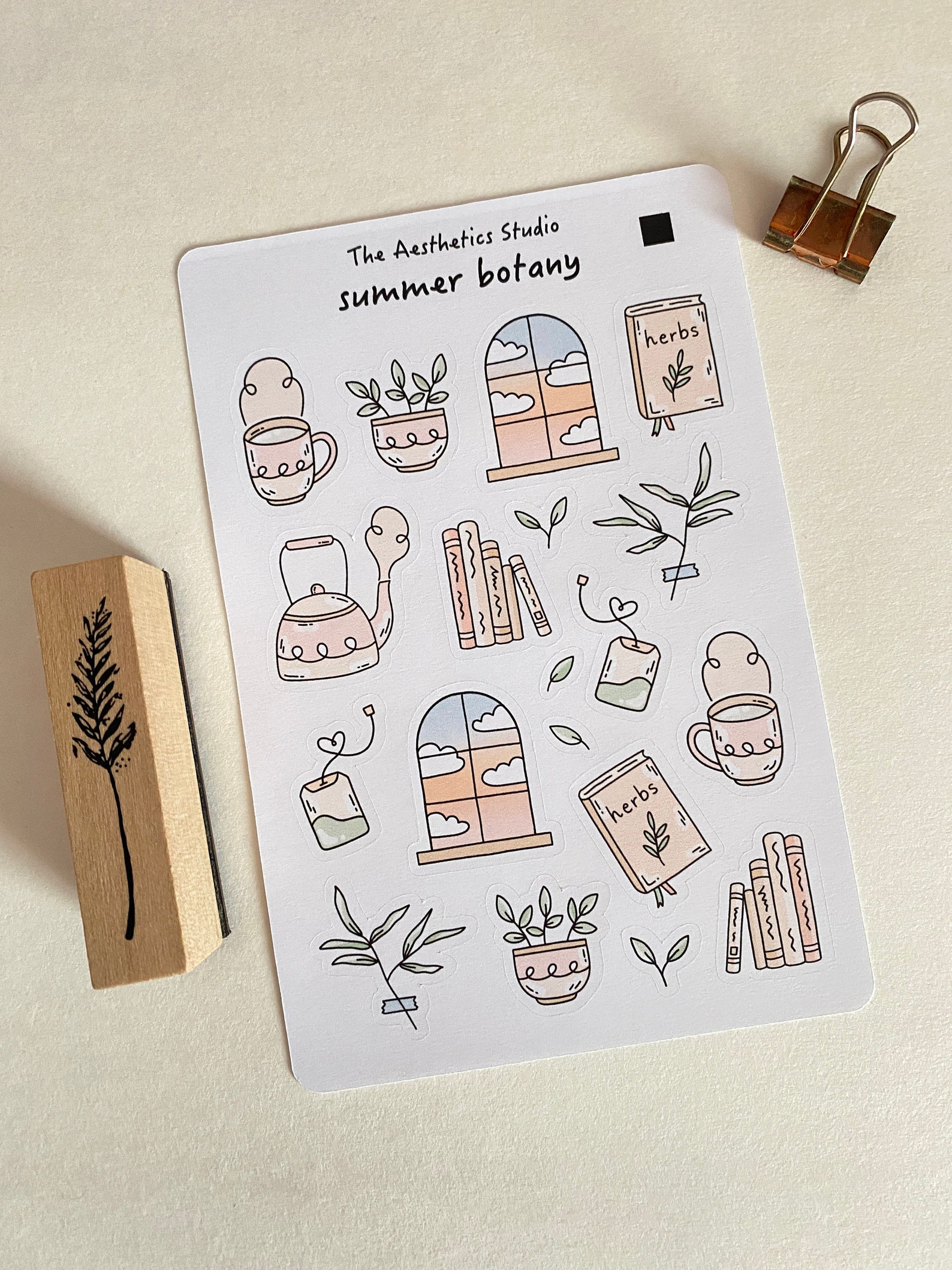 Summer Botany Sticker Sheet Bullet Journal Stickers Planner - Etsy Canada