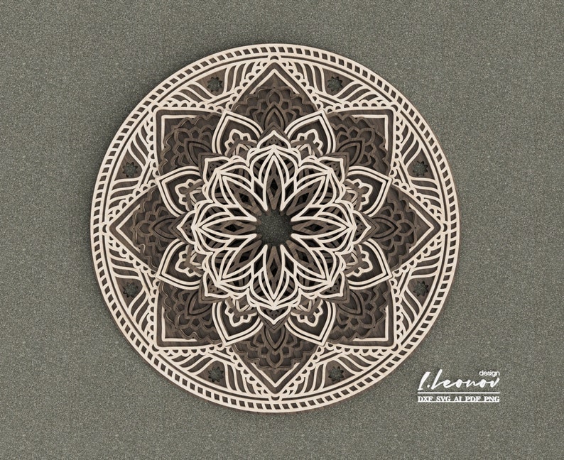 Digital File, Mandala DXF File, DXF File for Laser Cut, Layered Dxf ...