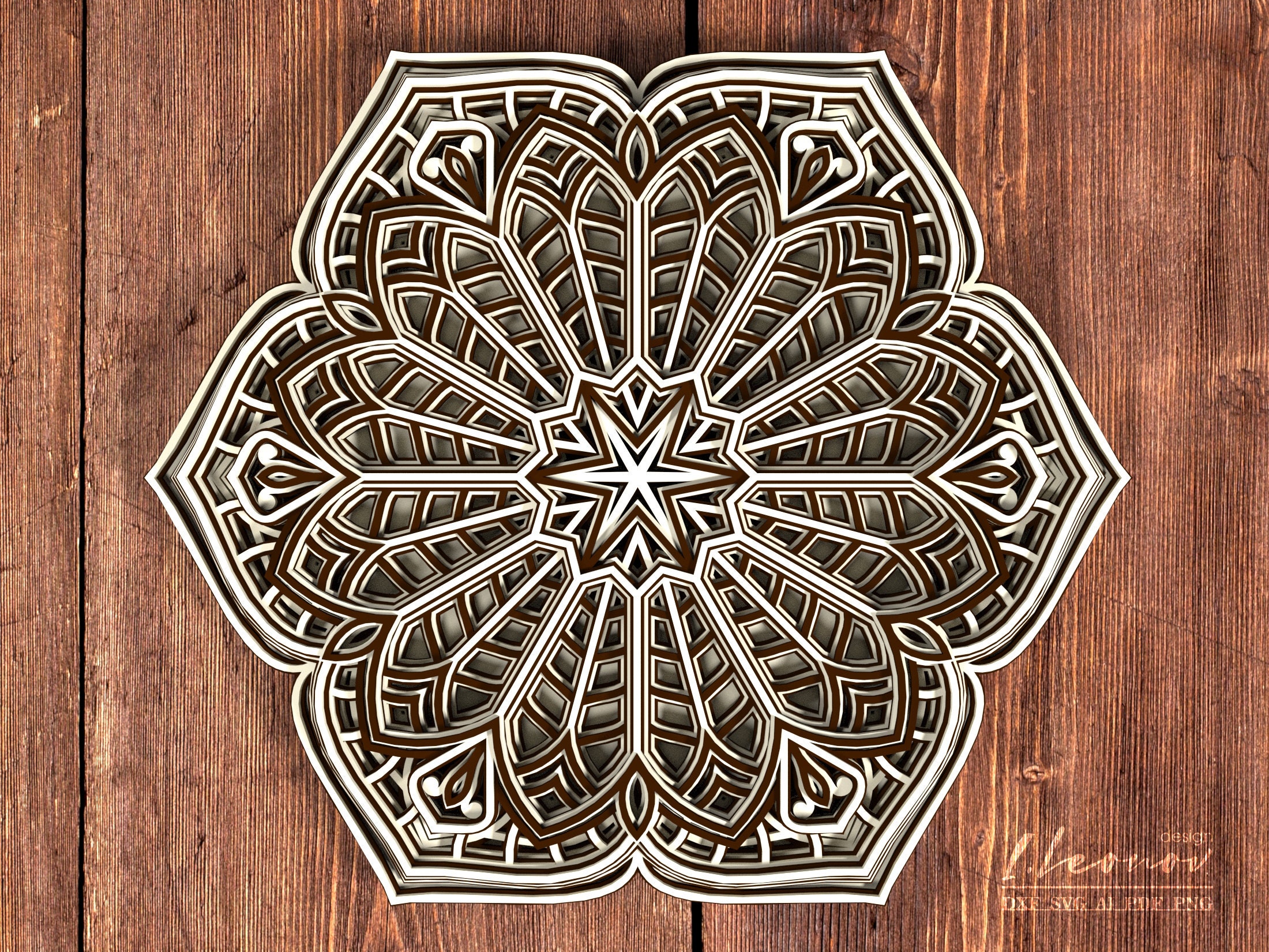 Multilayer Laser Cut Mandala Dxf File , Dxf File for Laser Cut, Paper ...