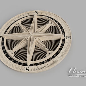 Multilayer Laser Cut Compass, Compass Dxf File, SVG Ai EPS Dxf Laser ...