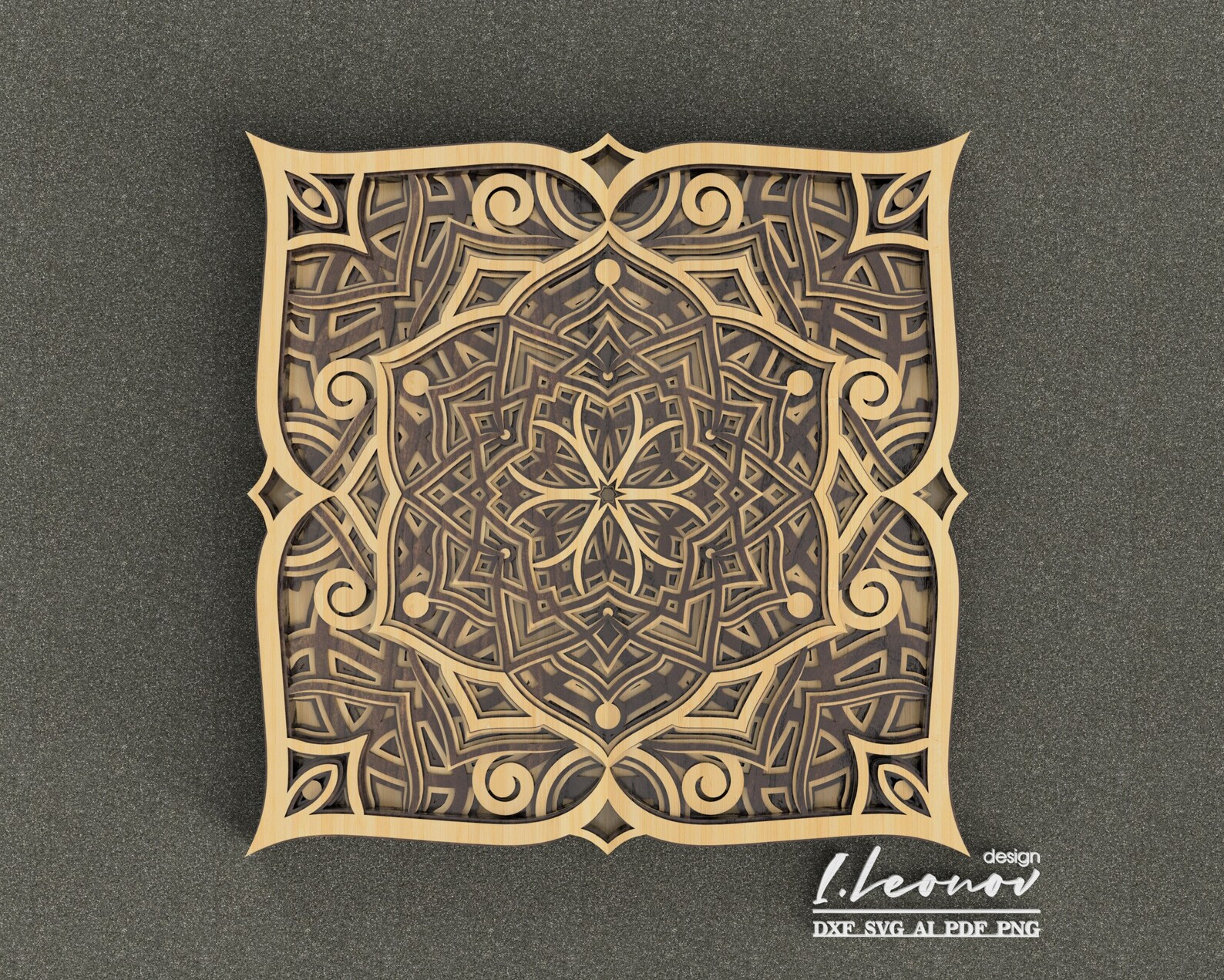 Digital File Multilayer Mandala DXF File DXF File for Laser - Etsy