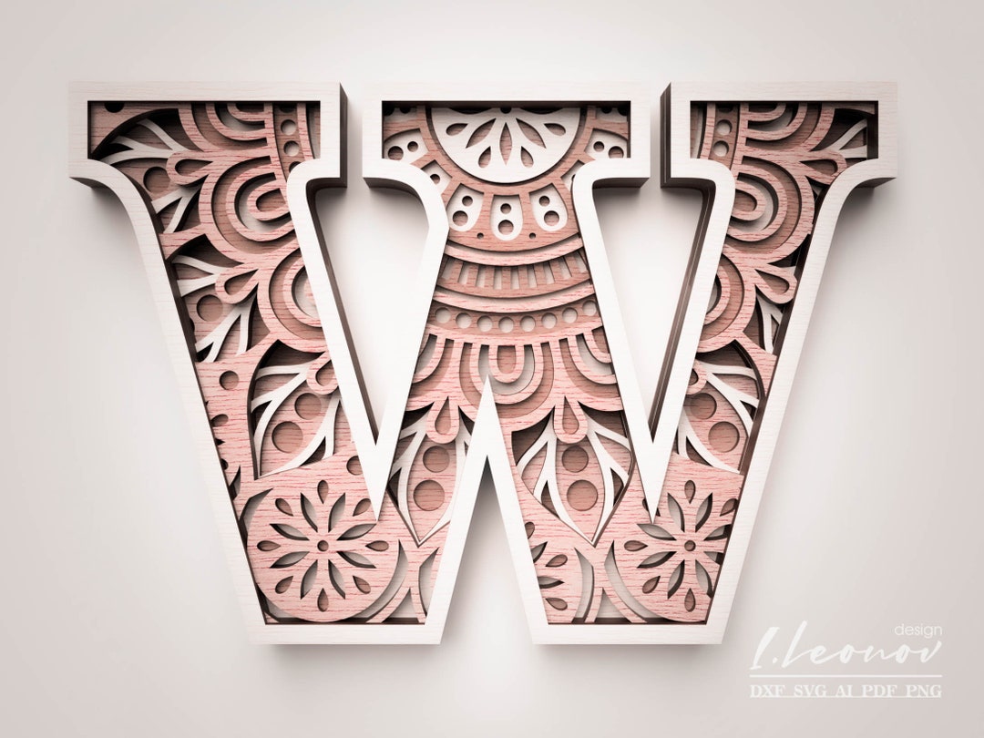 Laser Cut DXF Letter W DXF Alphabet Letter W, Laser Cut Letter ...