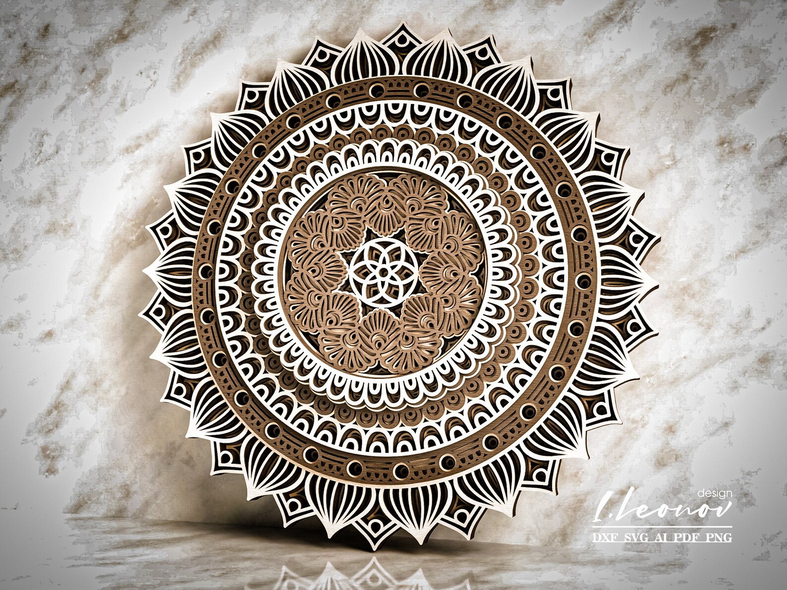 Digital File, Mandala DXF File, DXF File for Laser Cut, Layered Dxf ...