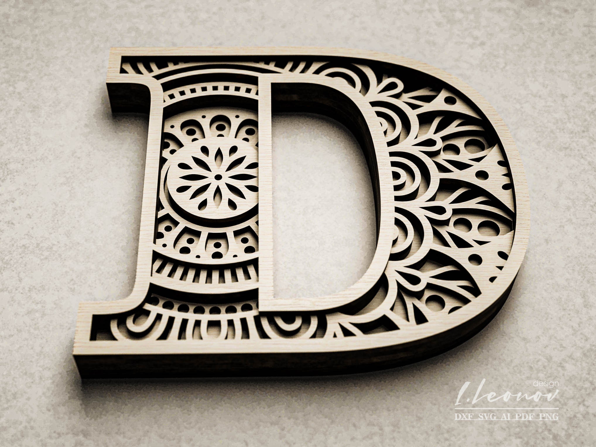 Laser Cut DXF Letter D DXF Alphabet Letter D Laser Cut - Etsy