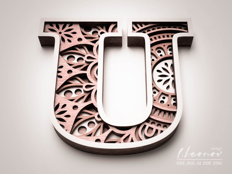 Laser Cut DXF Letter U DXF Alphabet Letter U Laser Cut | Etsy