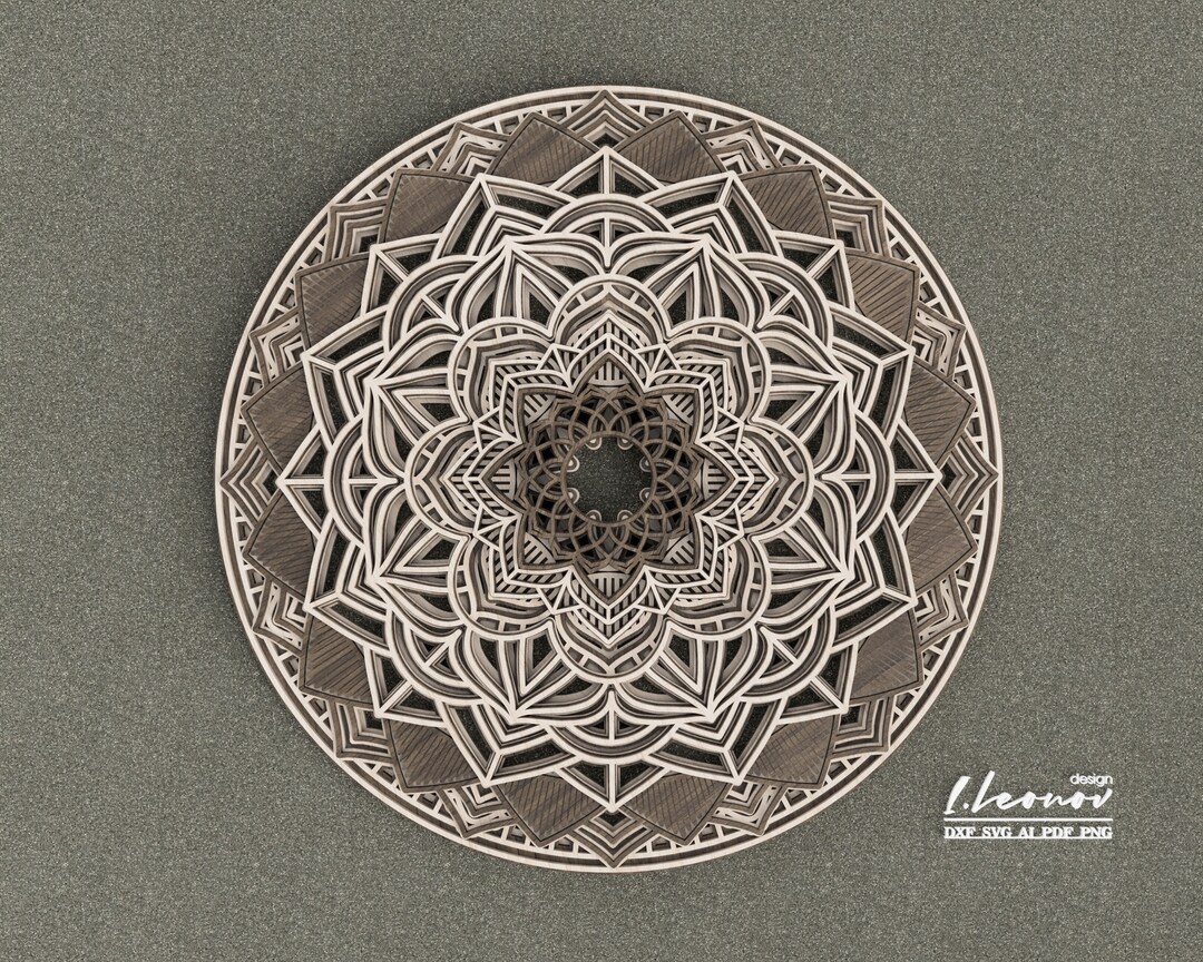 Digital File, Mandala DXF File, DXF File for Laser Cut, Layered Dxf ...