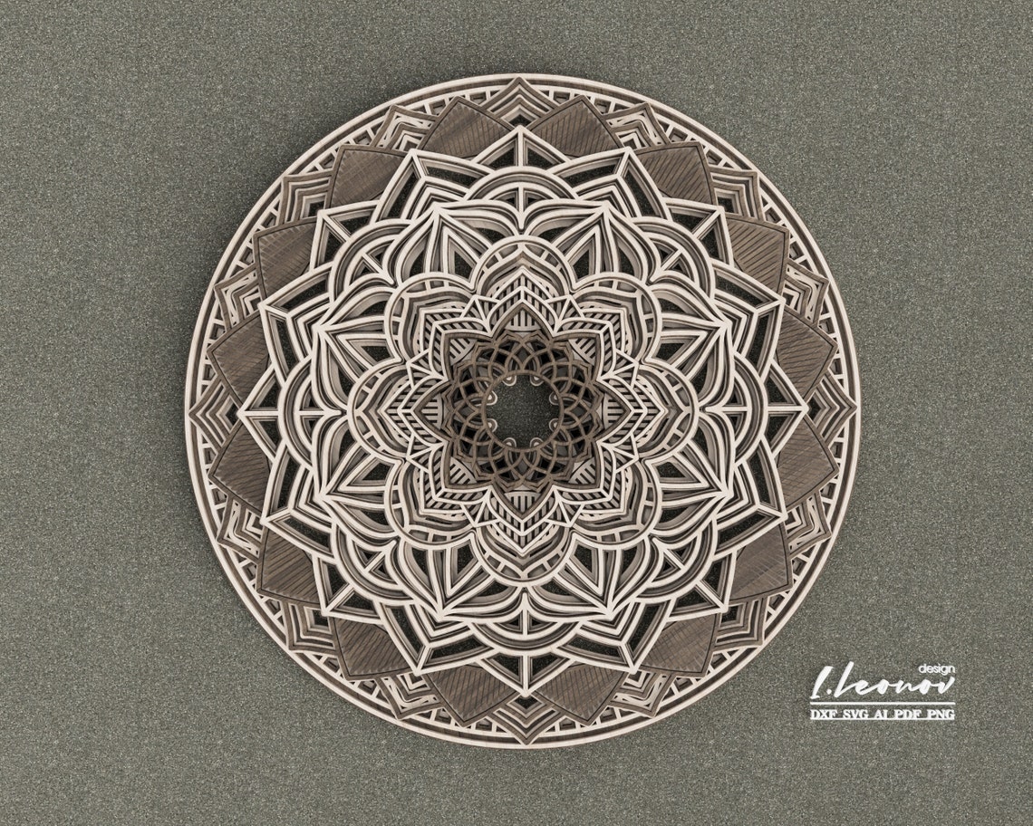 Digital File Mandala DXF File DXF File for Laser Cut | Etsy