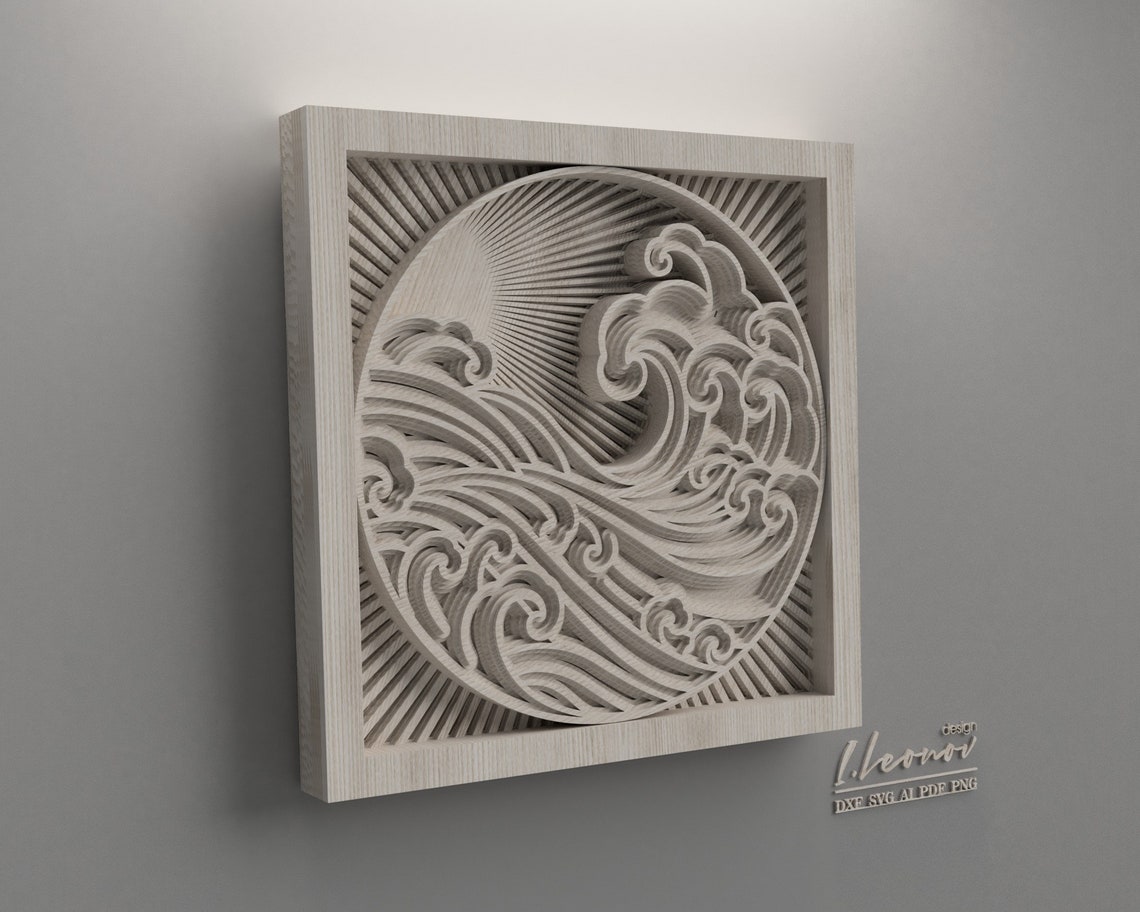 Digital File Multilayer Sea DXF File DXF File for Laser Cut - Etsy