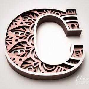 Laser Cut DXF Letter C DXF Alphabet Letter C, Laser Cut Letter ...
