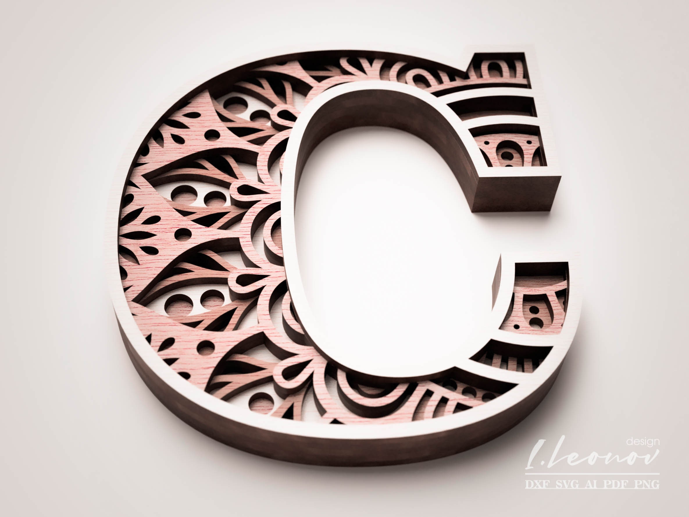 Laser Cut DXF Letter C DXF Alphabet Letter C Laser Cut | Etsy