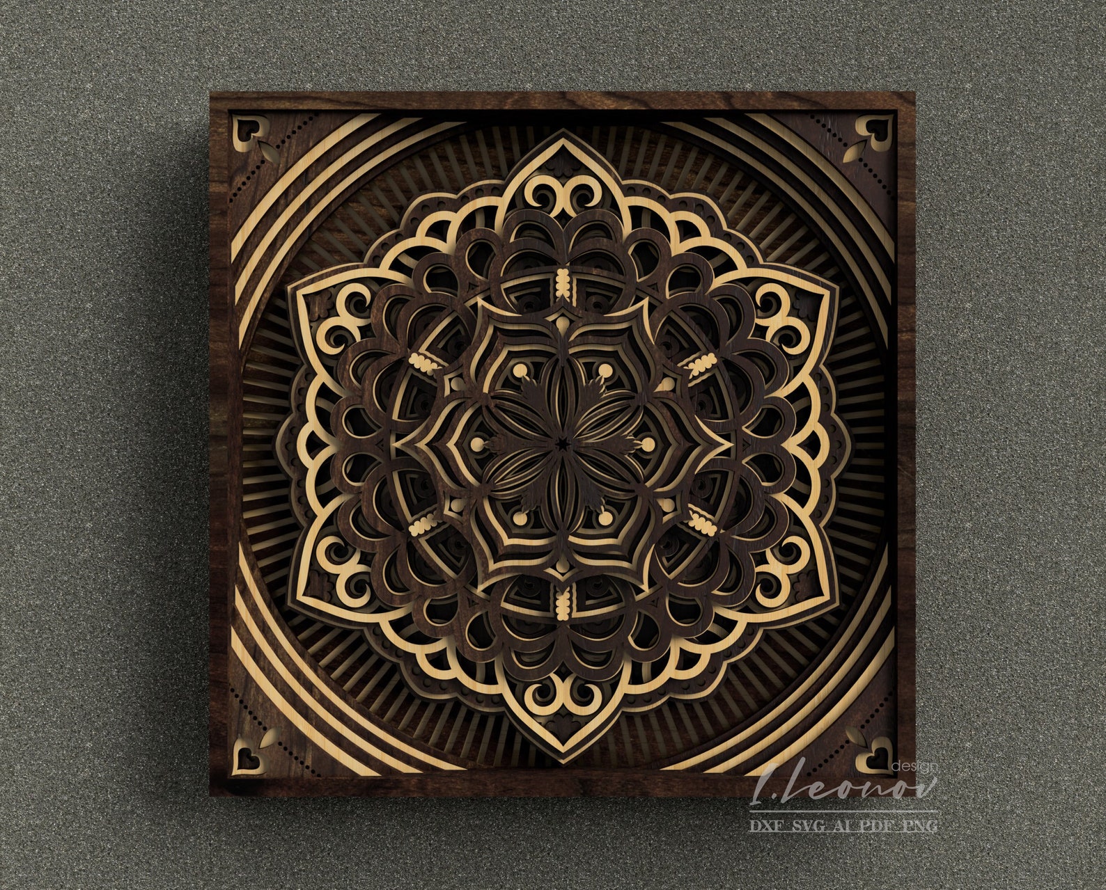 Digital File, Multilayer Mandala DXF File, DXF File for Laser Cut ...