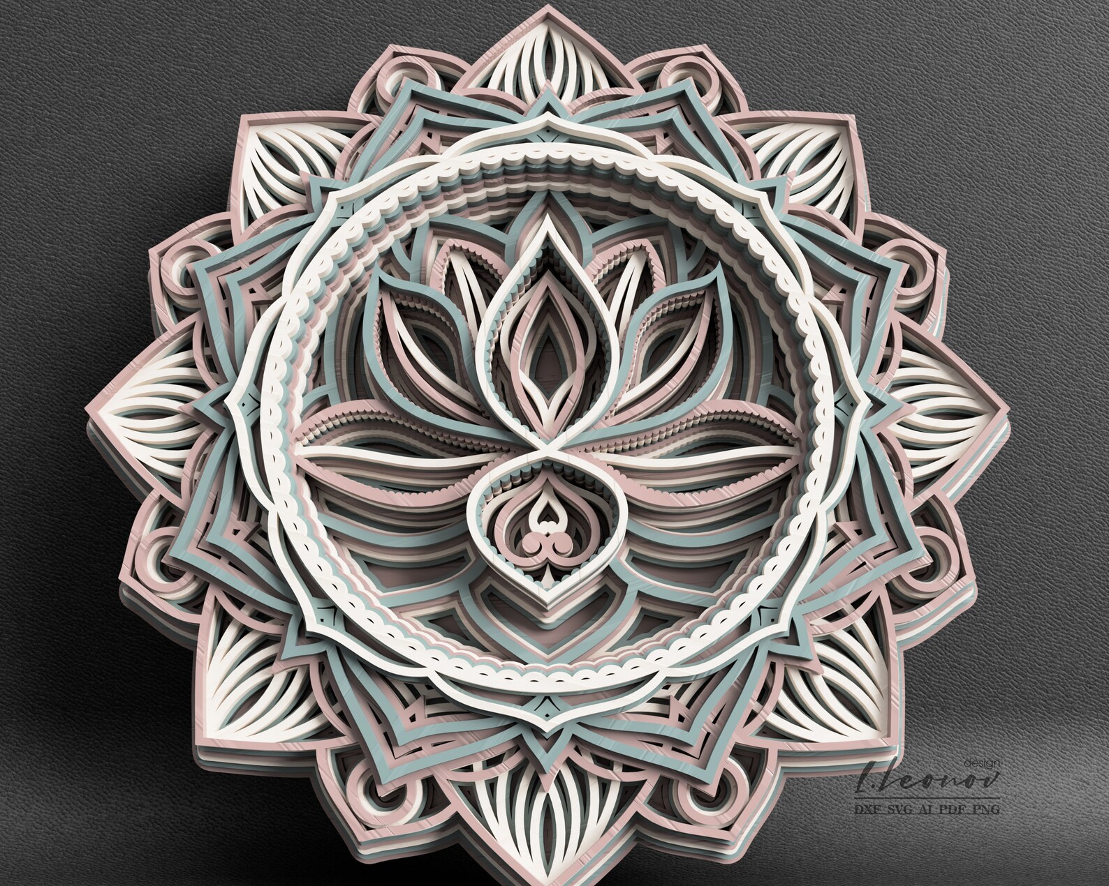 Digital File Mandala Lotus DXF File DXF File for Laser Cut - Etsy