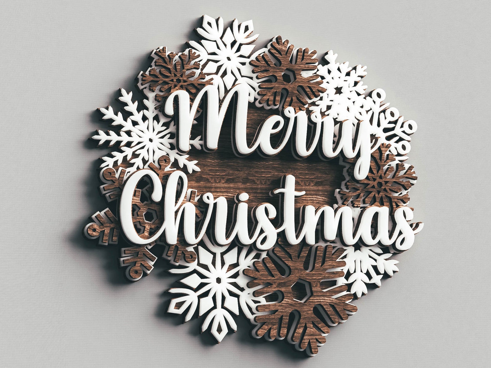 4 Layer Christmas Ornament Vector File Multilayer Dxf File - Etsy