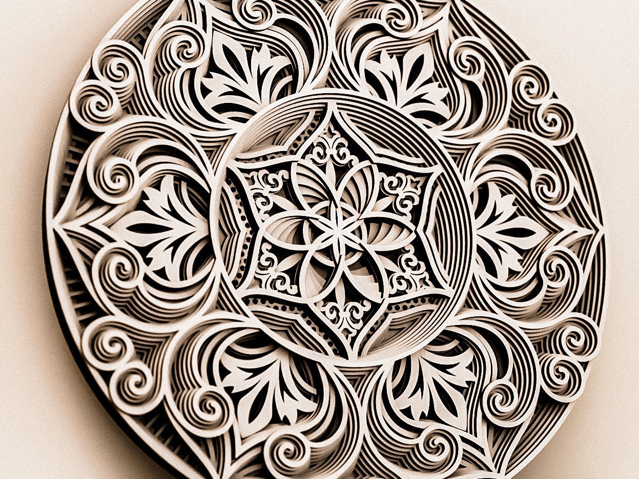 Digital File Mandala DXF File DXF File for Laser Cut - Etsy