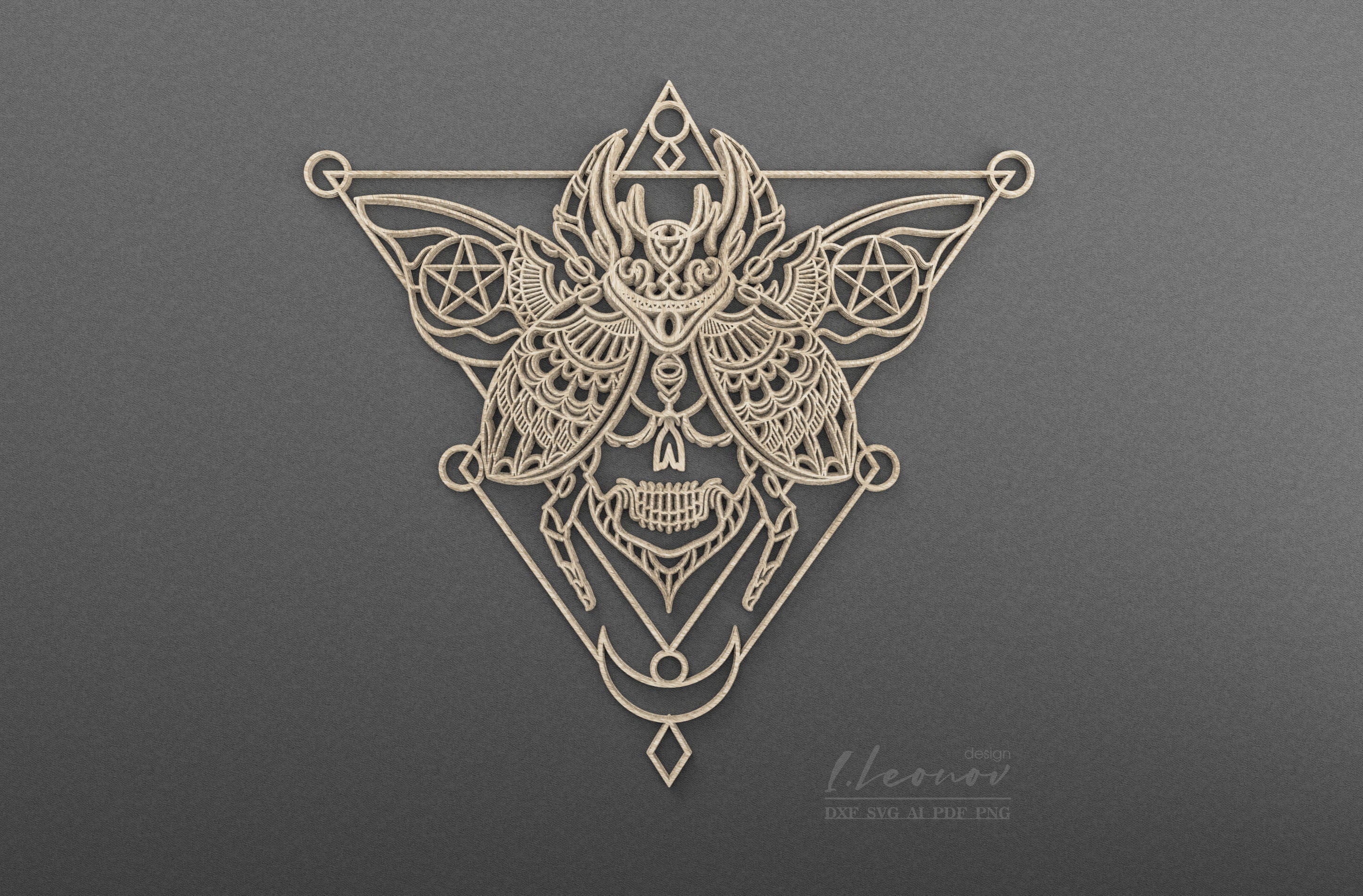 Multilayer Laser Cut File Skull Dxf File SVG Ai EPS Dxf - Etsy