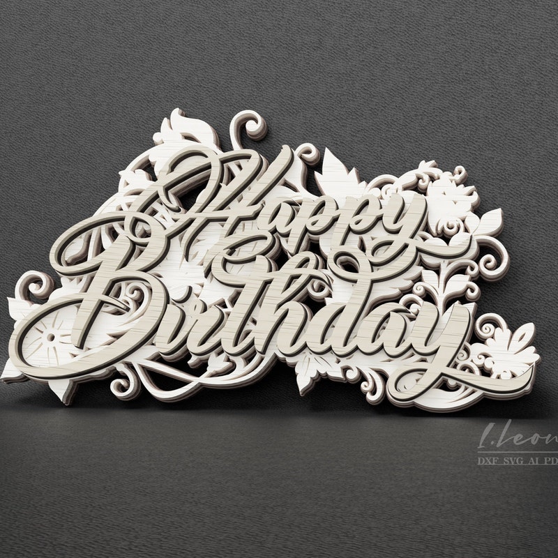 Birthday Cut File - Etsy