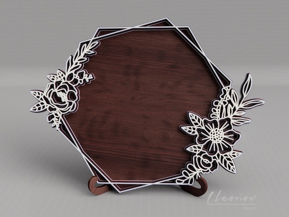 Digital Laser Cut File Laser Cut Frame With Stand Vector | Etsy