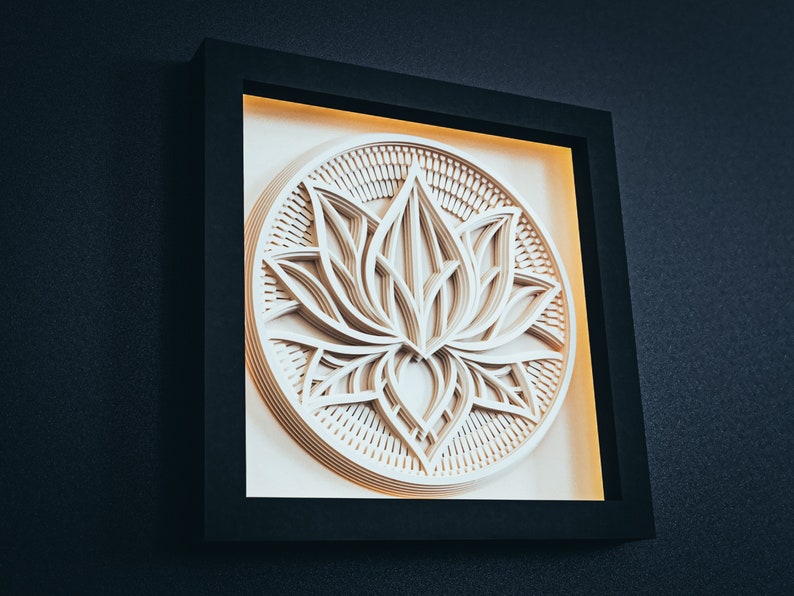 Digital File Lotus Multilayer DXF File DXF Laser Cut File - Etsy