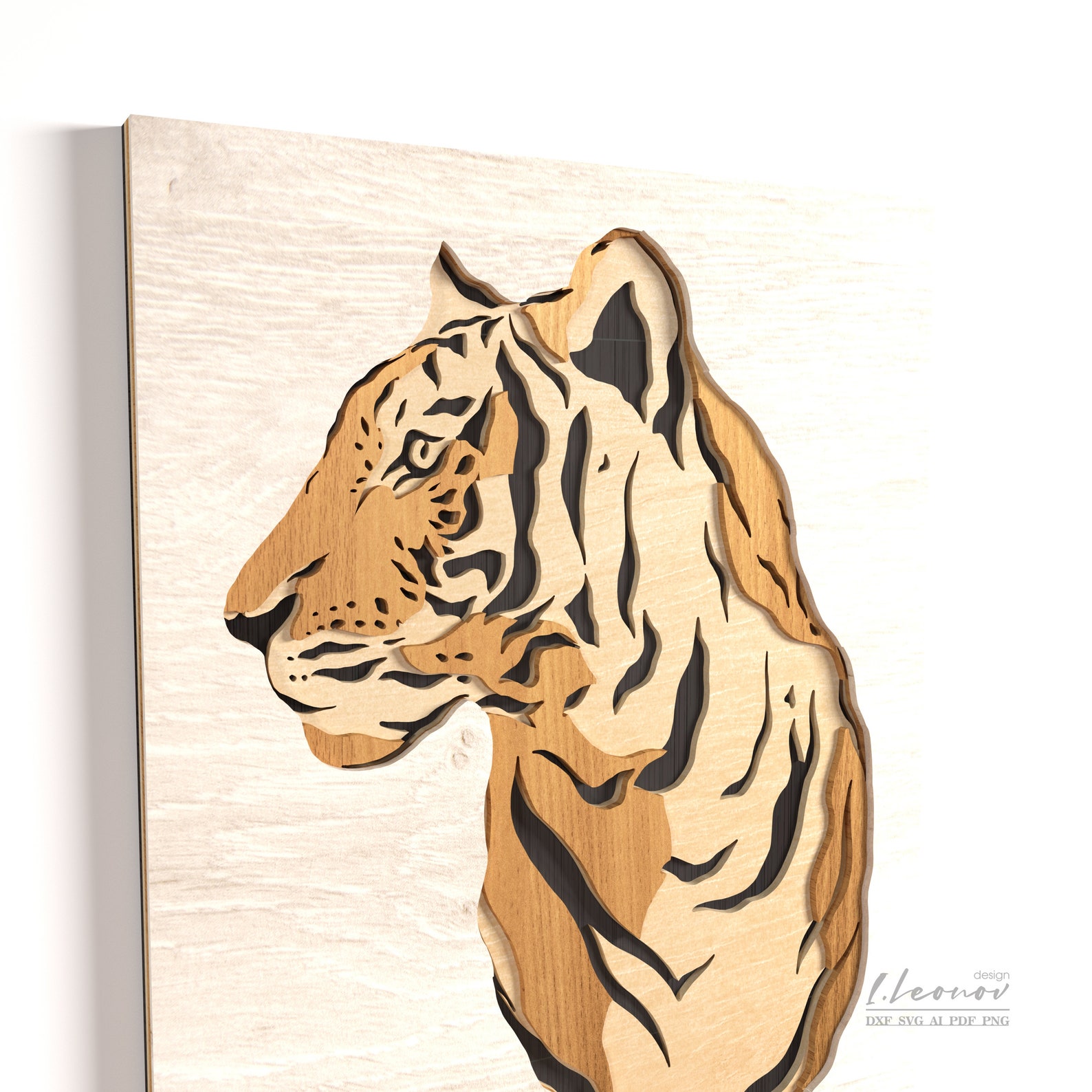 Multilayer Laser Cut File Tiger Head Dxf File Laser Cut File - Etsy ...