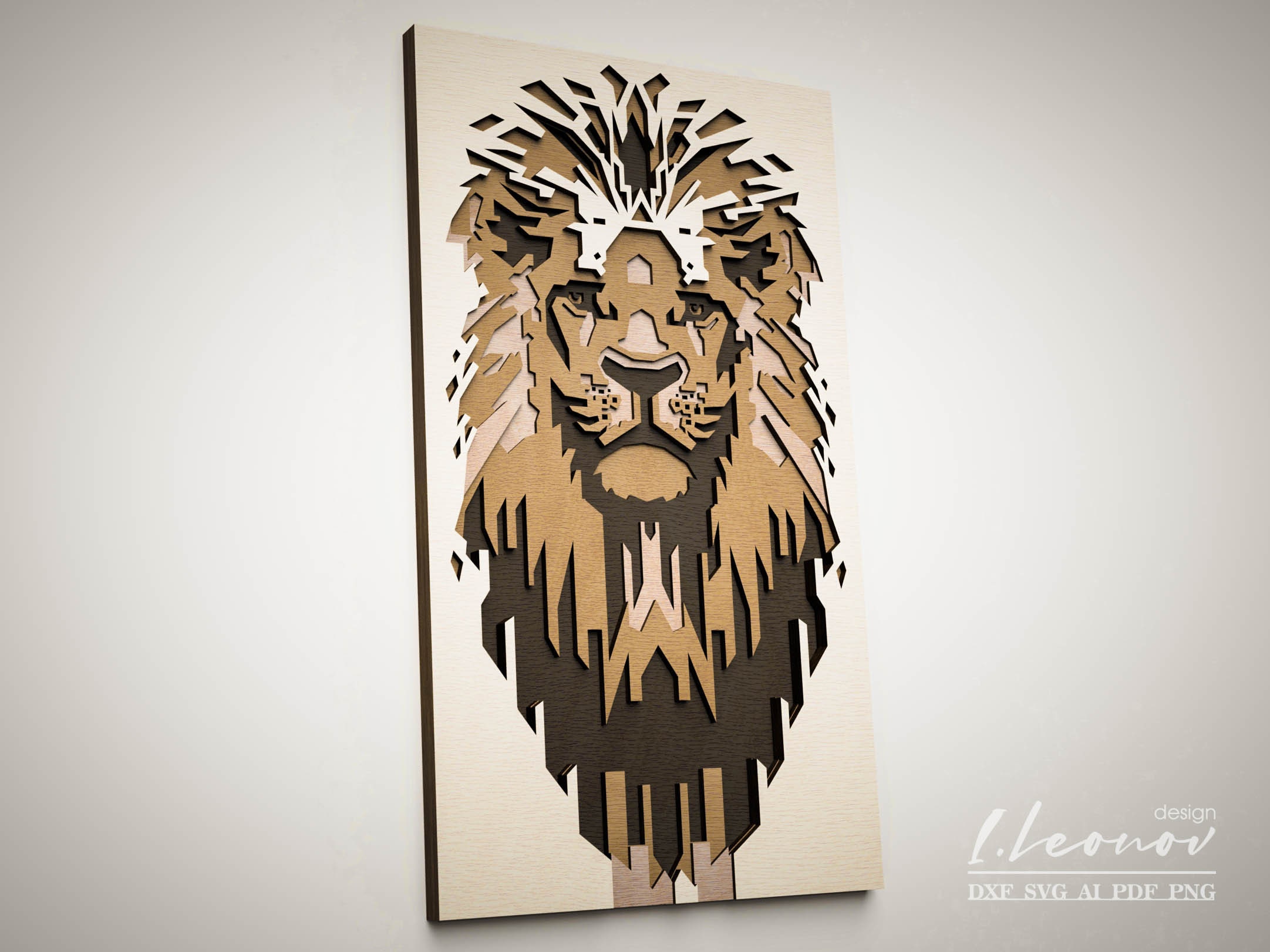 Multilayer Laser Cut File Lion Dxf File SVG Ai EPS Dxf Laser - Etsy UK