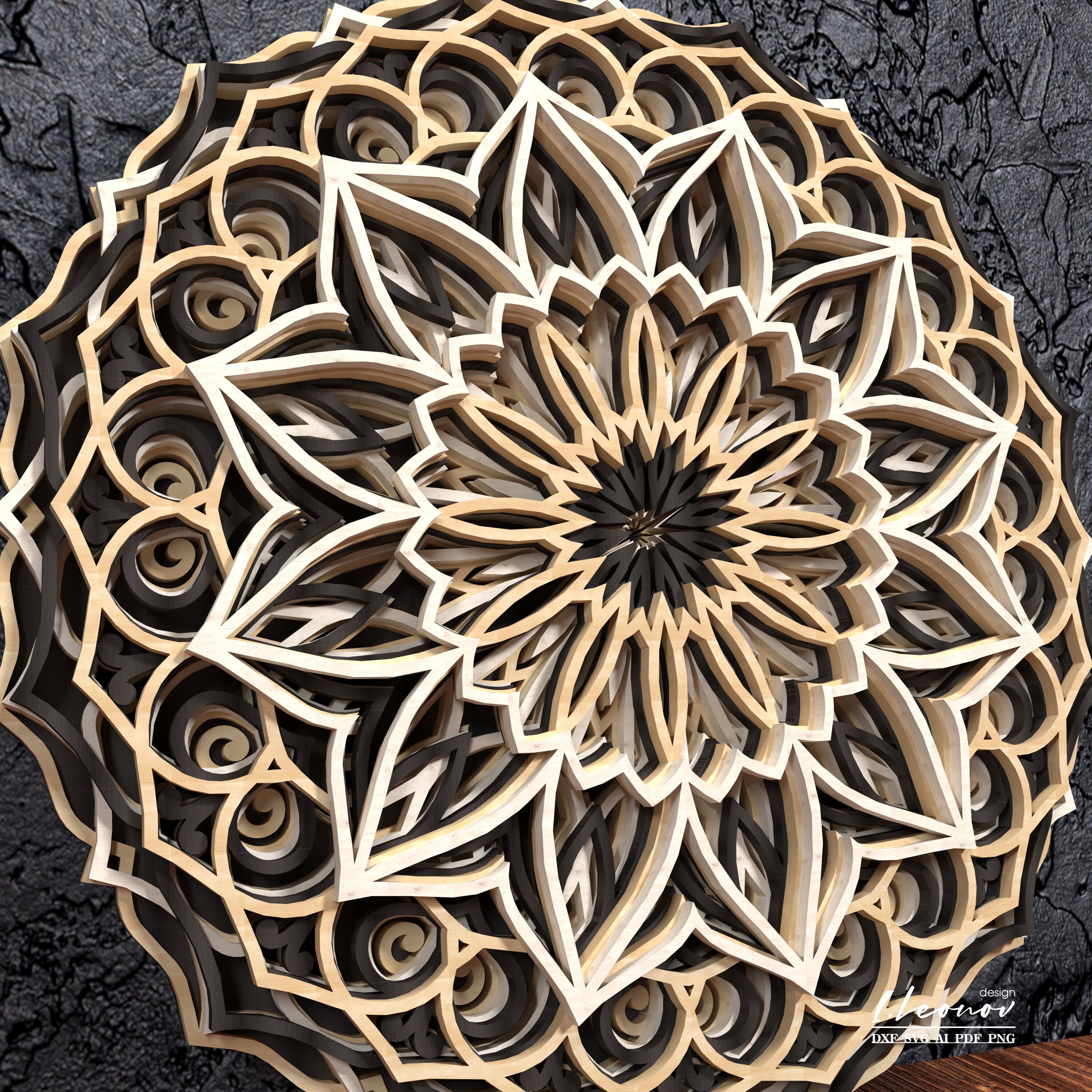 Digital File Mandala DXF File DXF File for Laser Cut - Etsy