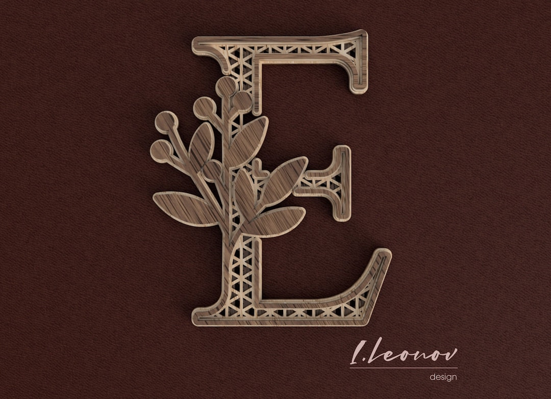 Laser Cut DXF Letter E DXF Alphabet Letter E, Laser Cut Letter ...
