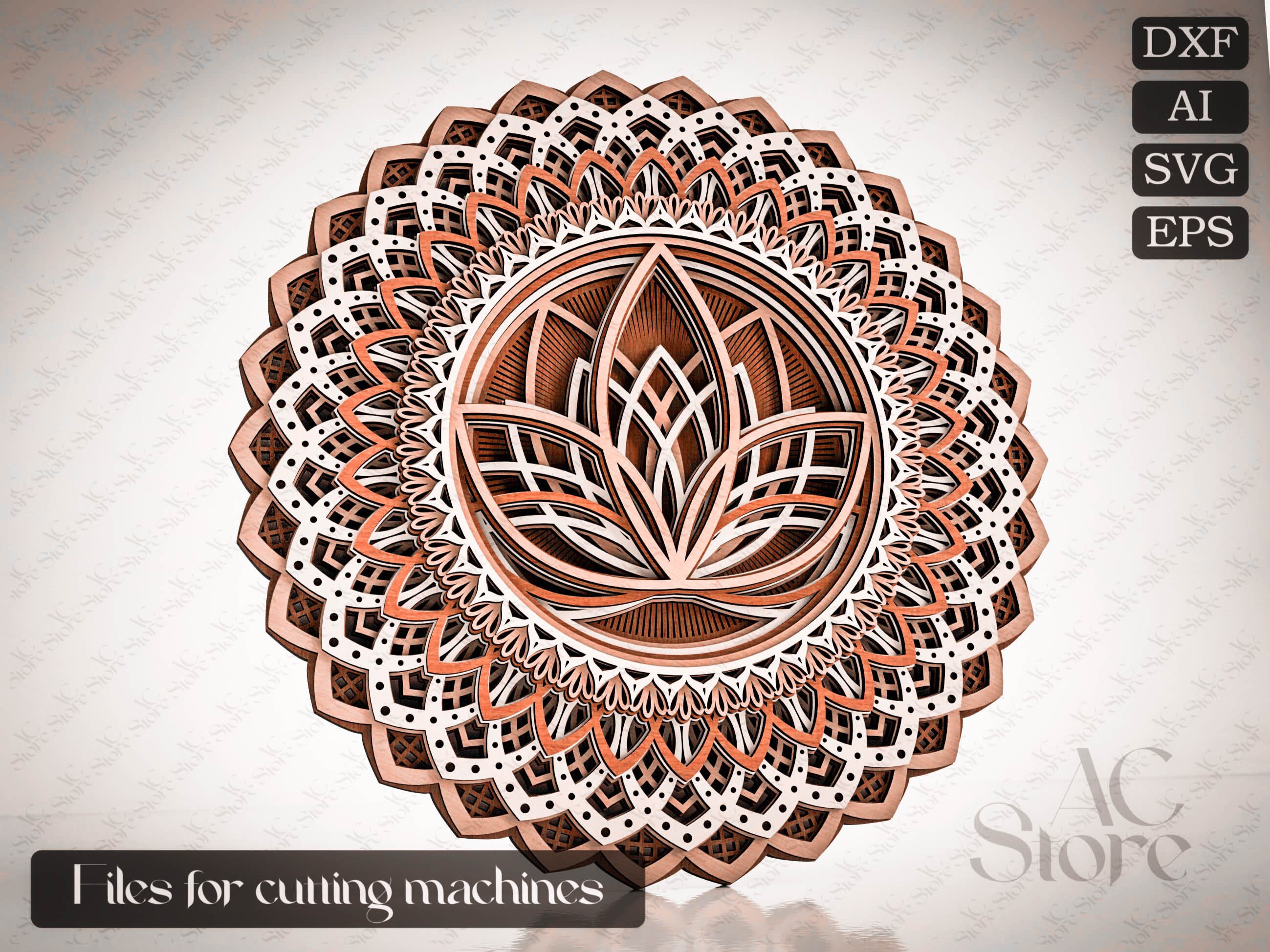 Multilayer Laser Cut Mandala Dxf File Dxf File for Laser | Etsy