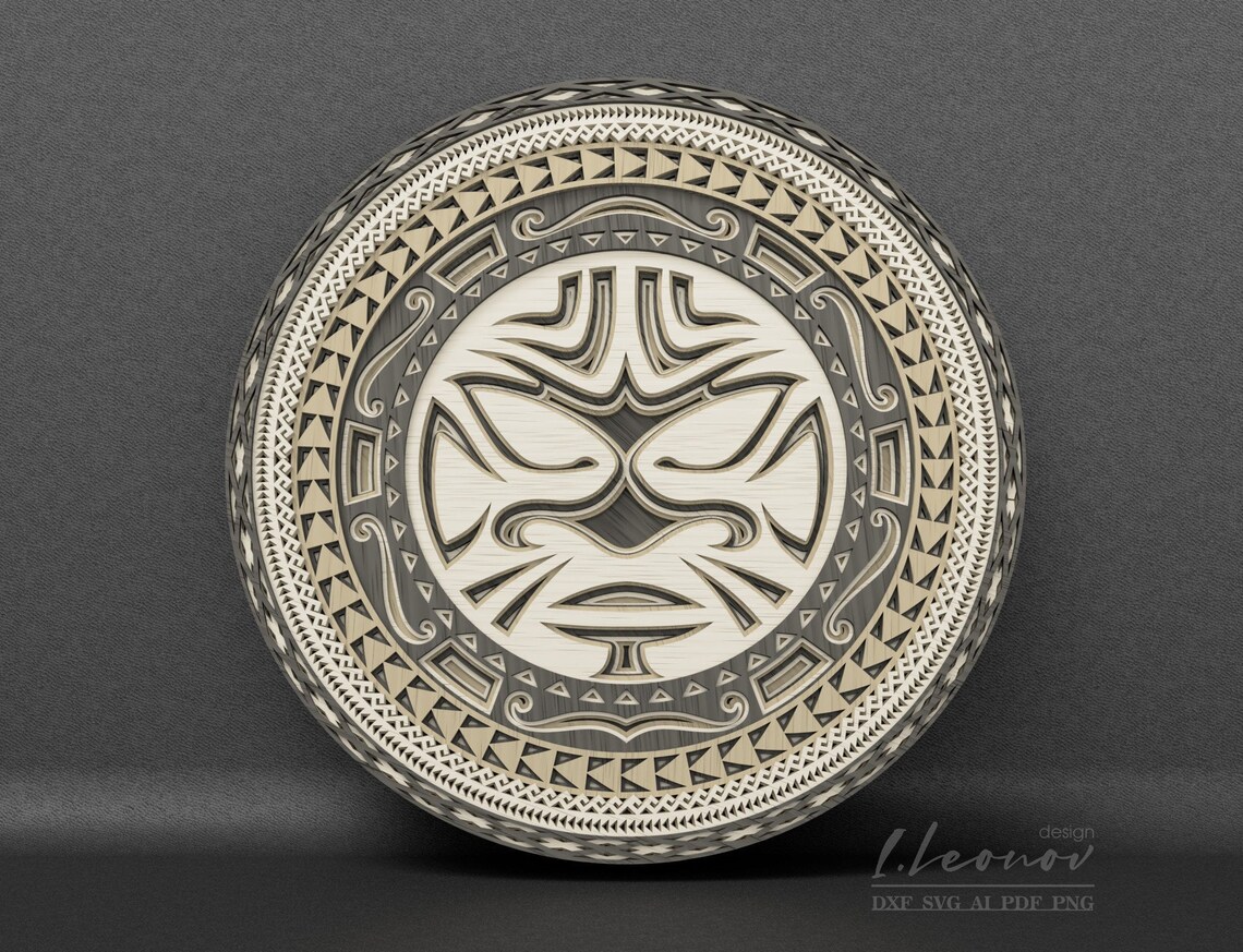 Digital File, Polynesian Multilayer DXF File, DXF File for Laser Cut ...