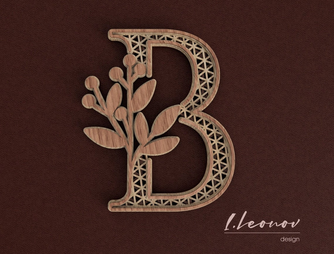 Laser Cut DXF Letter B DXF Alphabet Letter B Laser Cut | Etsy