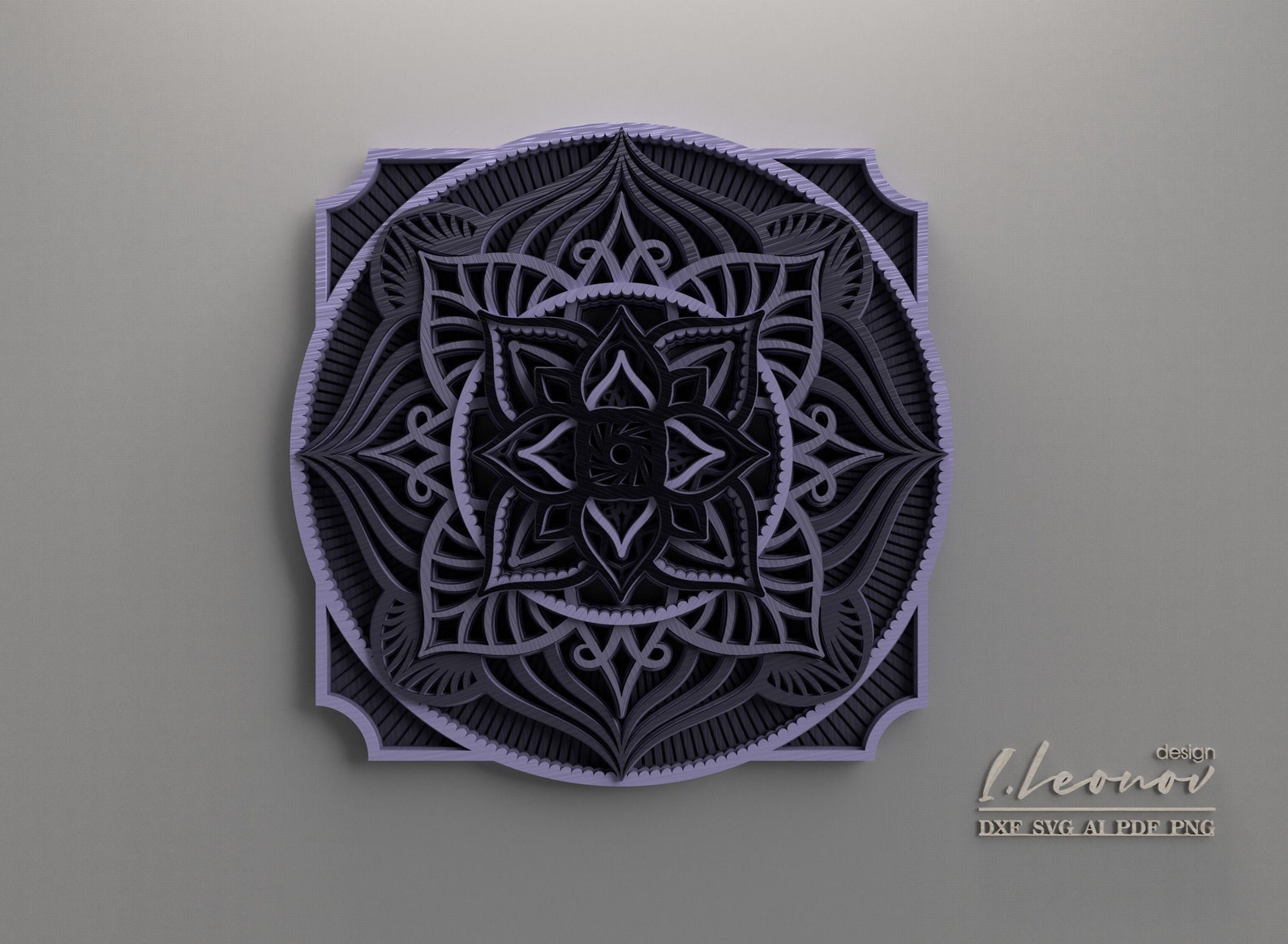 Digital File, Mandala DXF File, DXF File for Laser Cut, Layered Dxf ...