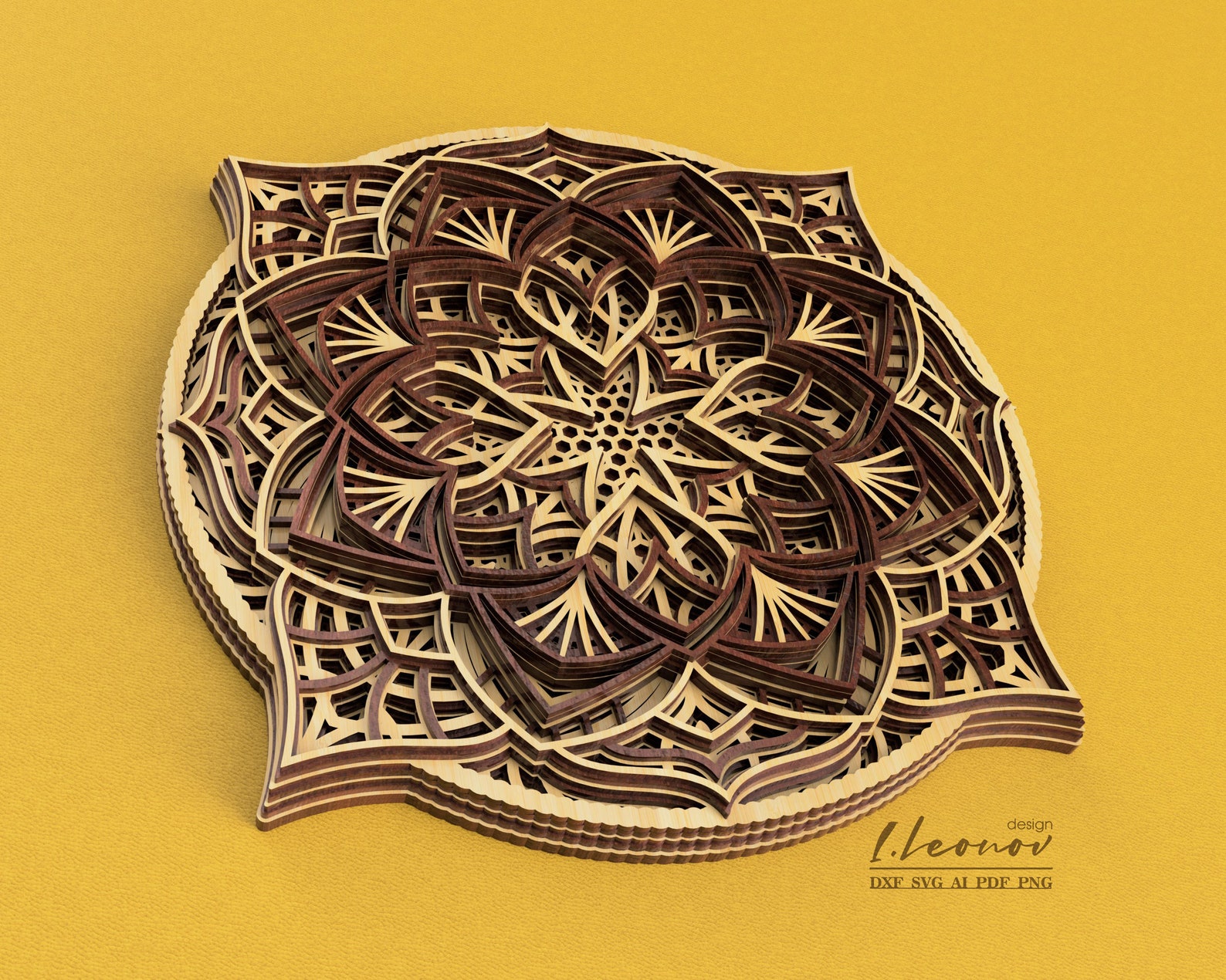 Multilayer Laser Cut Mandala Dxf File Dxf File for Laser - Etsy