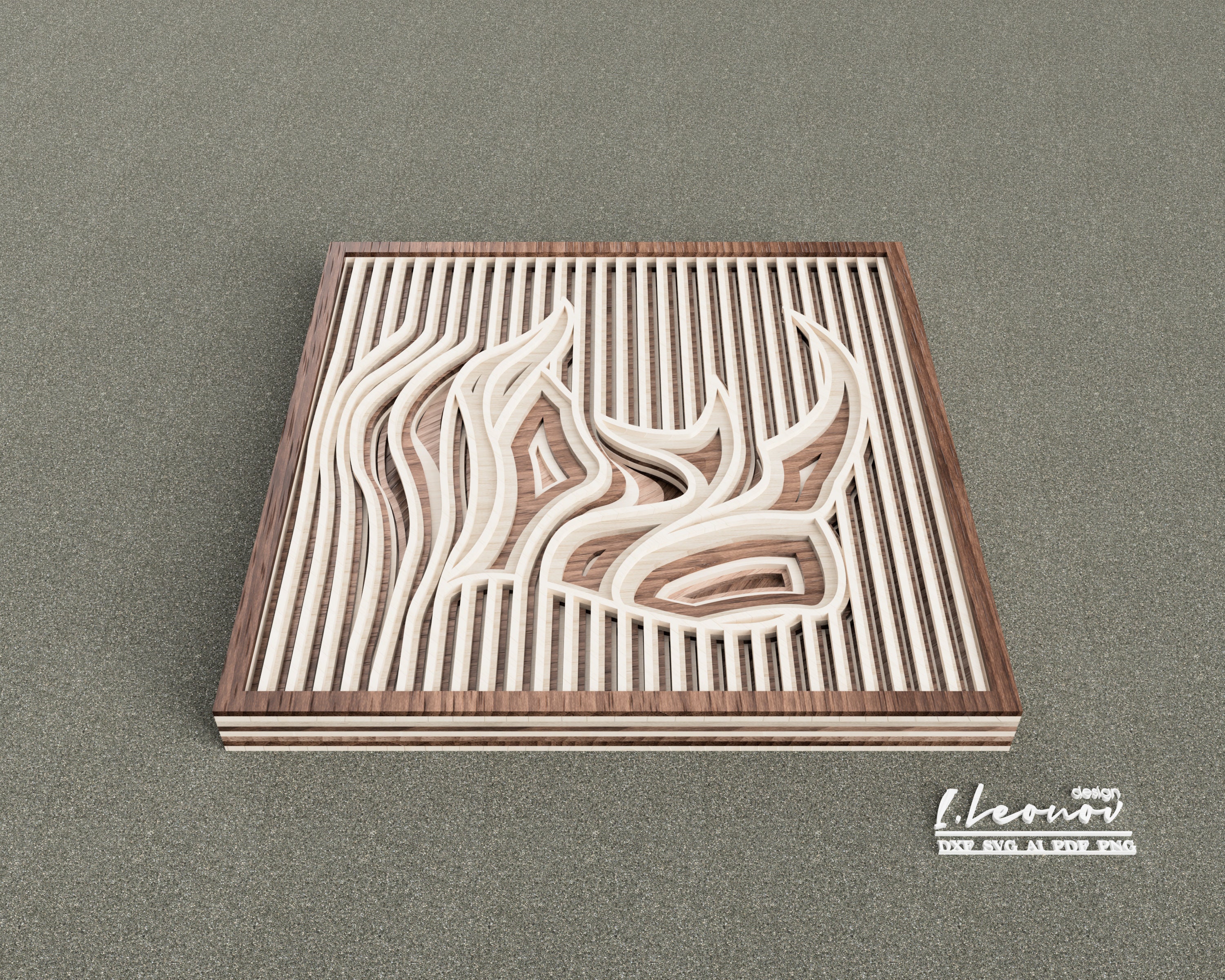 Digital File, Multilayer Rhino DXF File, DXF File for Laser Cut ...