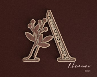 Multi Layered Letter A, DXF Alphabet Letter A, Letter SVG for Cricut ...