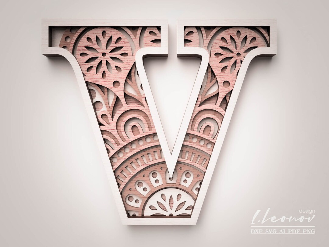 Laser Cut DXF Letter V DXF Alphabet Letter V, Laser Cut Letter ...