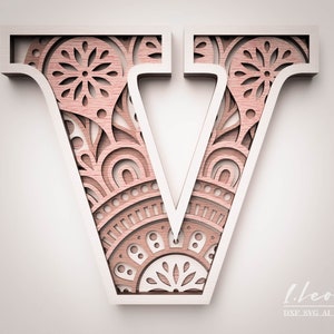 Laser Cut DXF Letter V DXF Alphabet Letter V, Laser Cut Letter ...