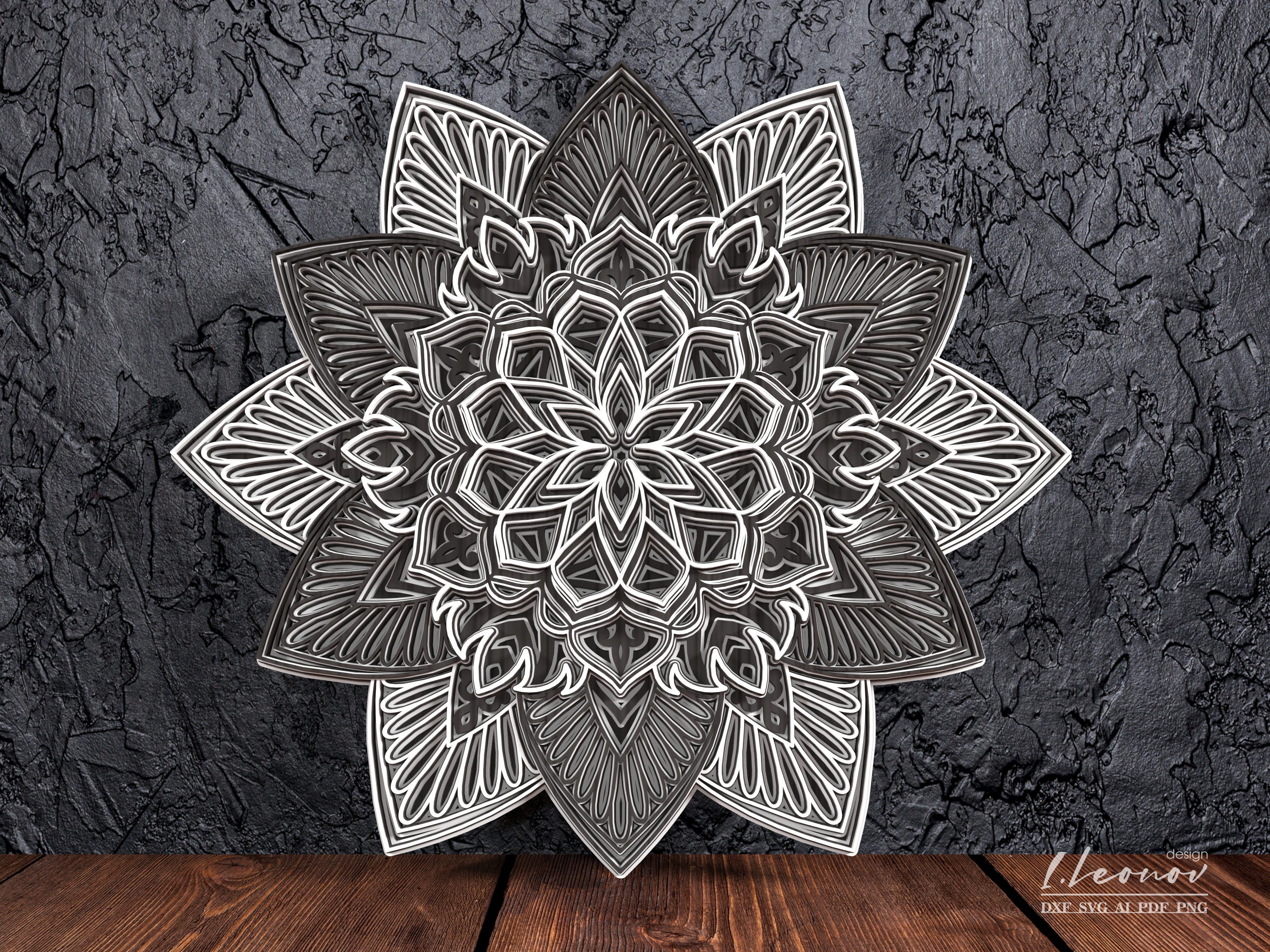Digital File, Mandala DXF File, DXF File for Laser Cut, Layered Dxf ...