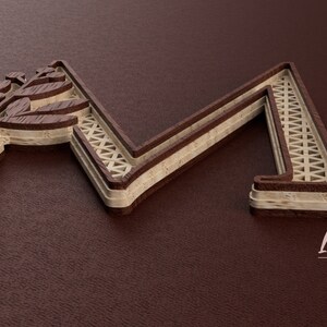 Laser Cut DXF Letter M DXF Alphabet Letter M, Laser Cut Letter ...