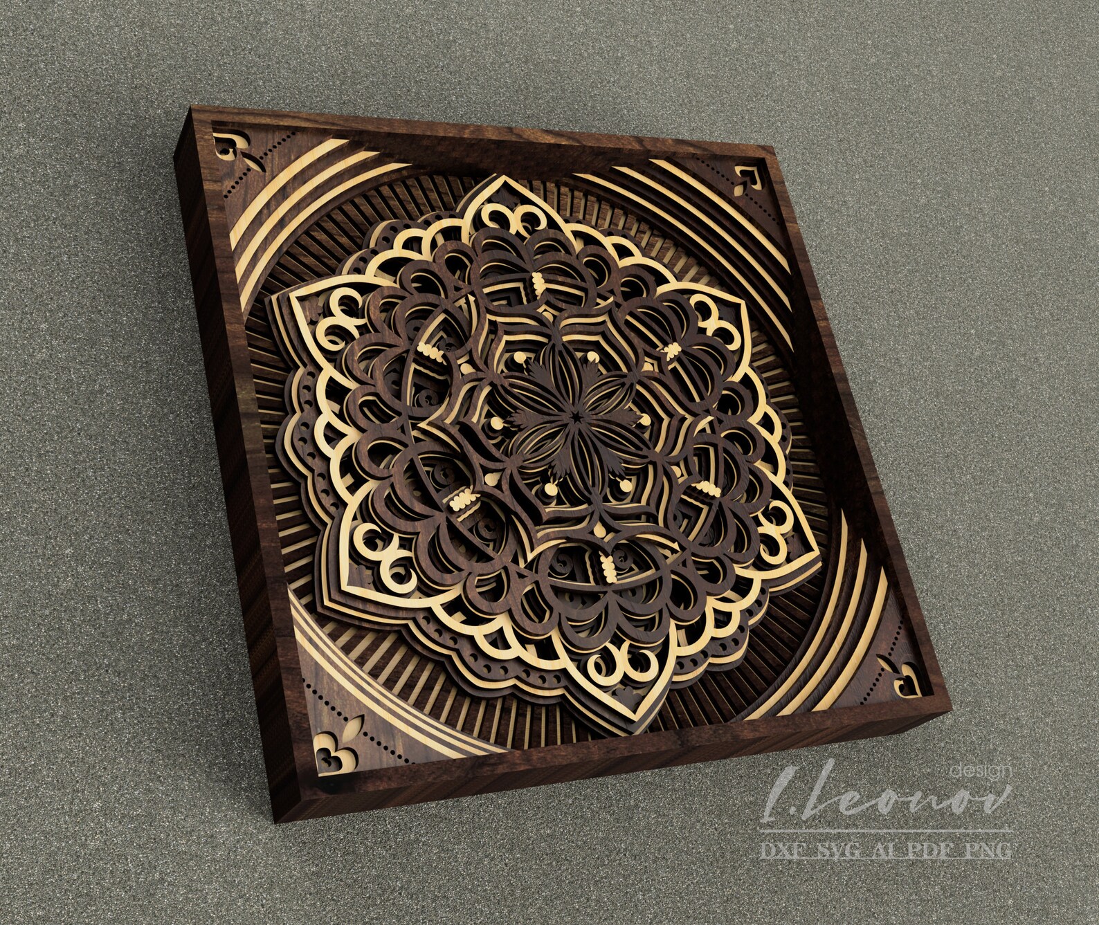 Digital File, Multilayer Mandala DXF File, DXF File for Laser Cut ...