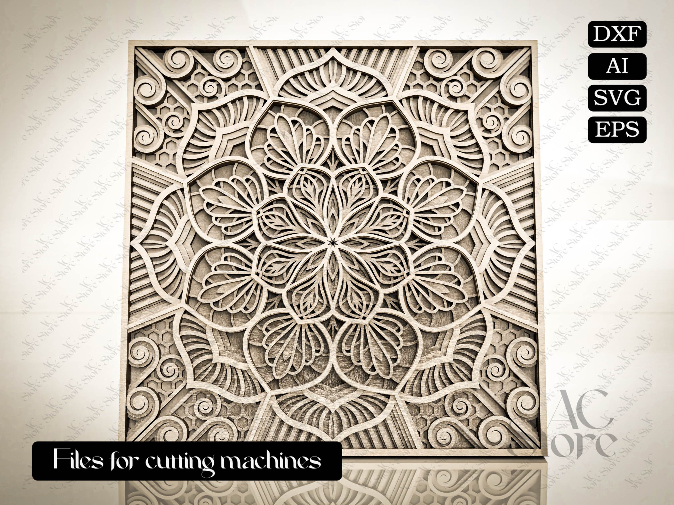 Multilayer Laser Cut Mandala Dxf File Dxf File for Laser - Etsy