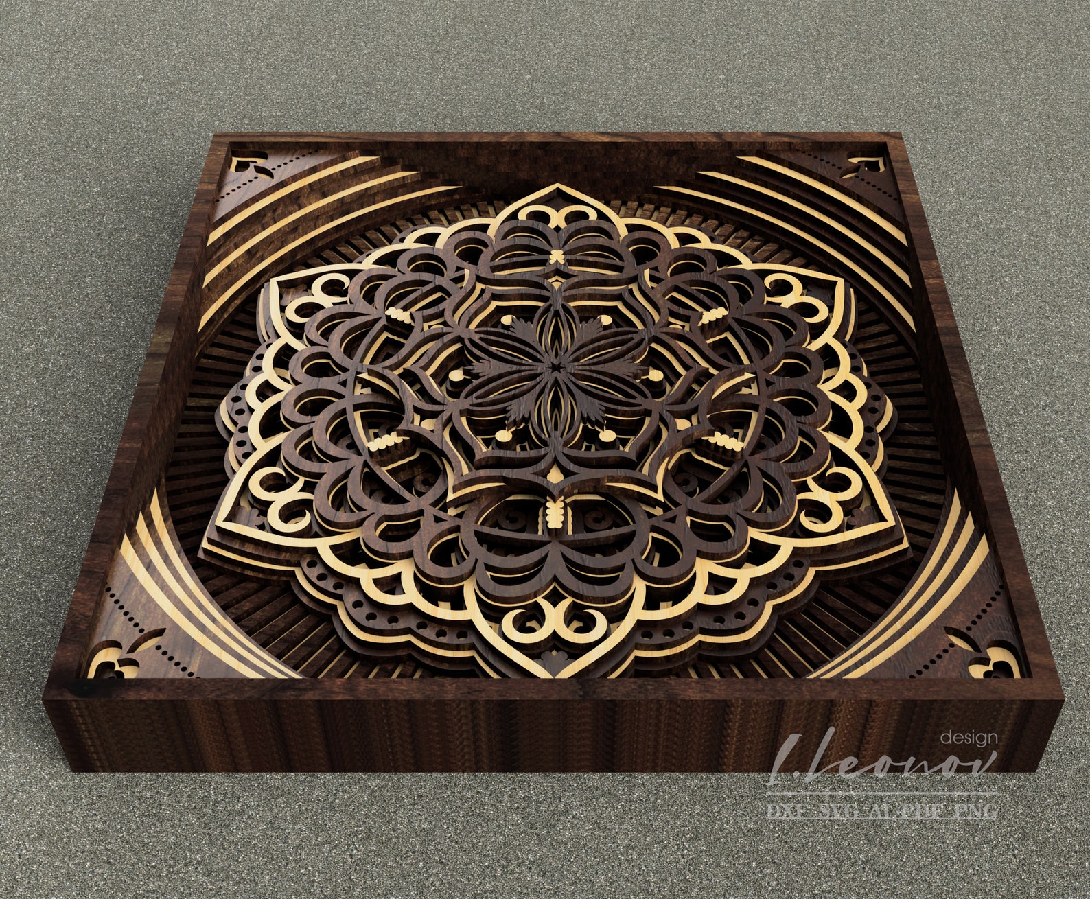 Digital File, Multilayer Mandala DXF File, DXF File for Laser Cut ...