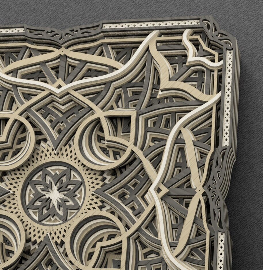 Multilayer Laser Cut Mandala Dxf File Dxf File for Laser - Etsy