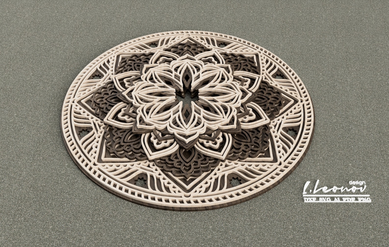Digital File, Mandala DXF File, DXF File for Laser Cut, Layered Dxf ...