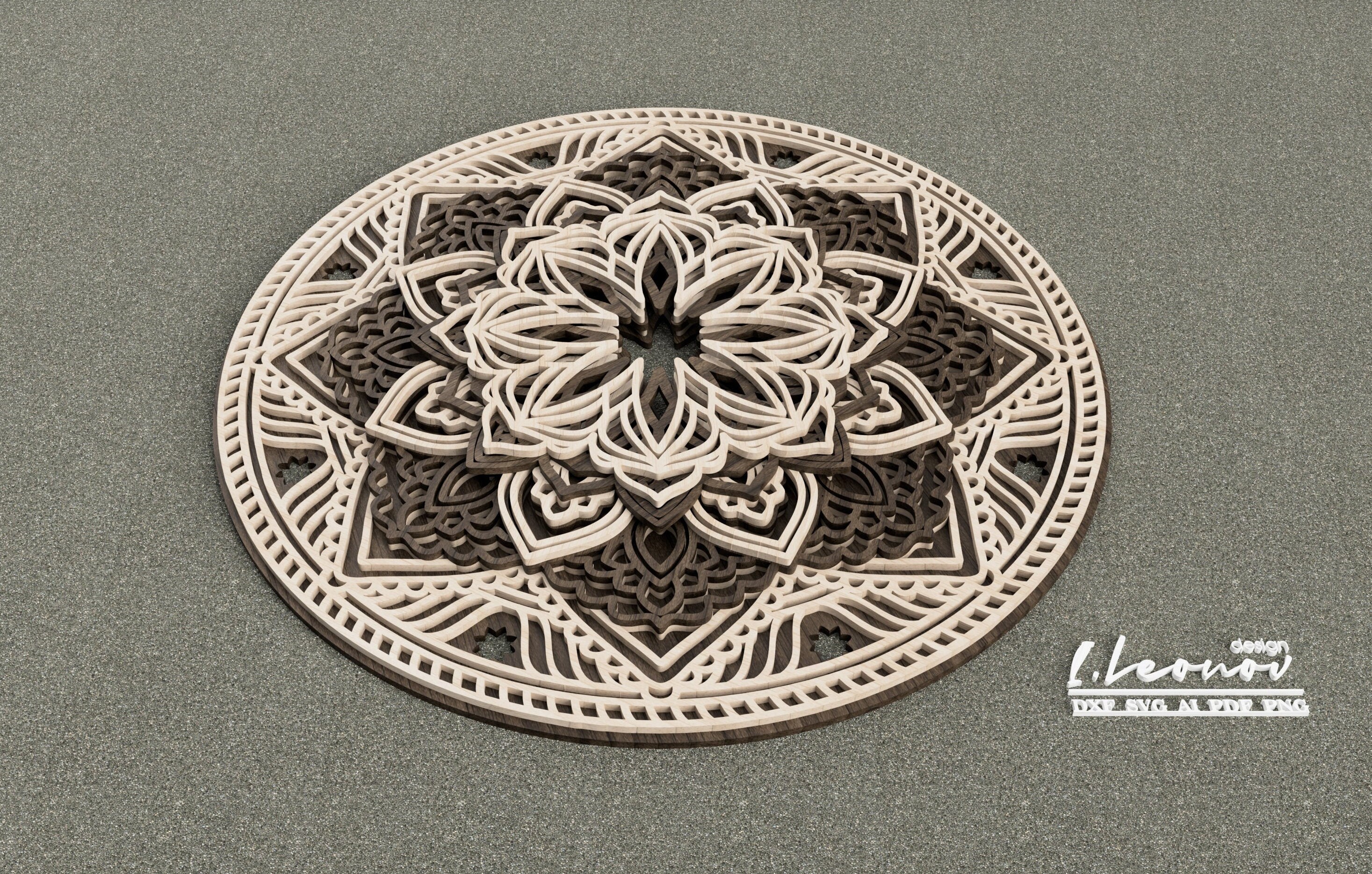 Digital File Mandala DXF File DXF File for Laser Cut - Etsy