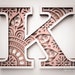 Laser Cut DXF Letter K DXF Alphabet Letter K, Laser Cut Letter ...