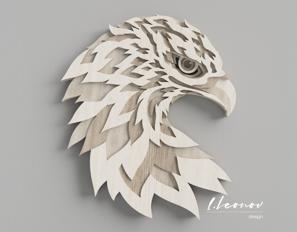 Laser cut wall art Eagle vector file Multilayer dxf file | Etsy