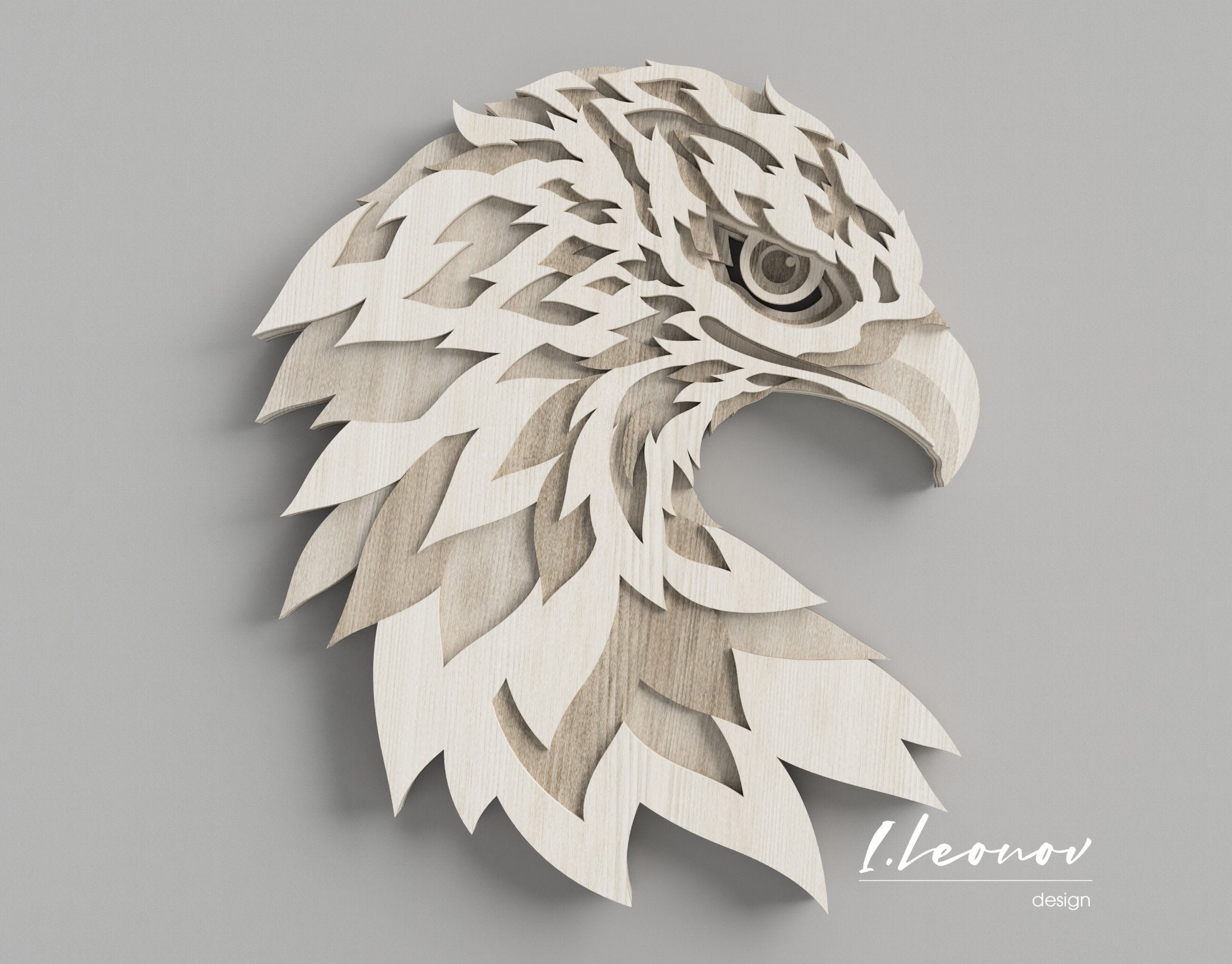 Laser cut wall art Eagle vector file Multilayer dxf file | Etsy