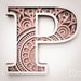 Laser Cut DXF Letter P DXF Alphabet Letter P, Laser Cut Letter ...